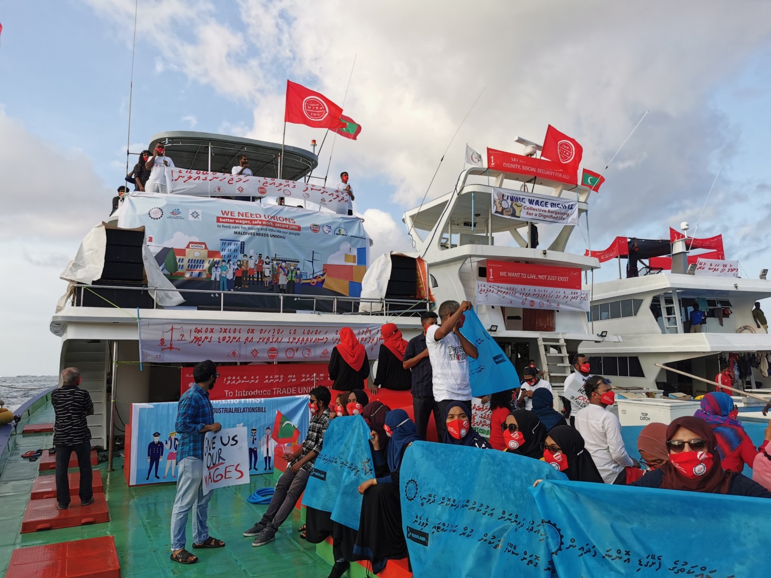 Maldives fishermen protest against reintroducing long-line fishery ...